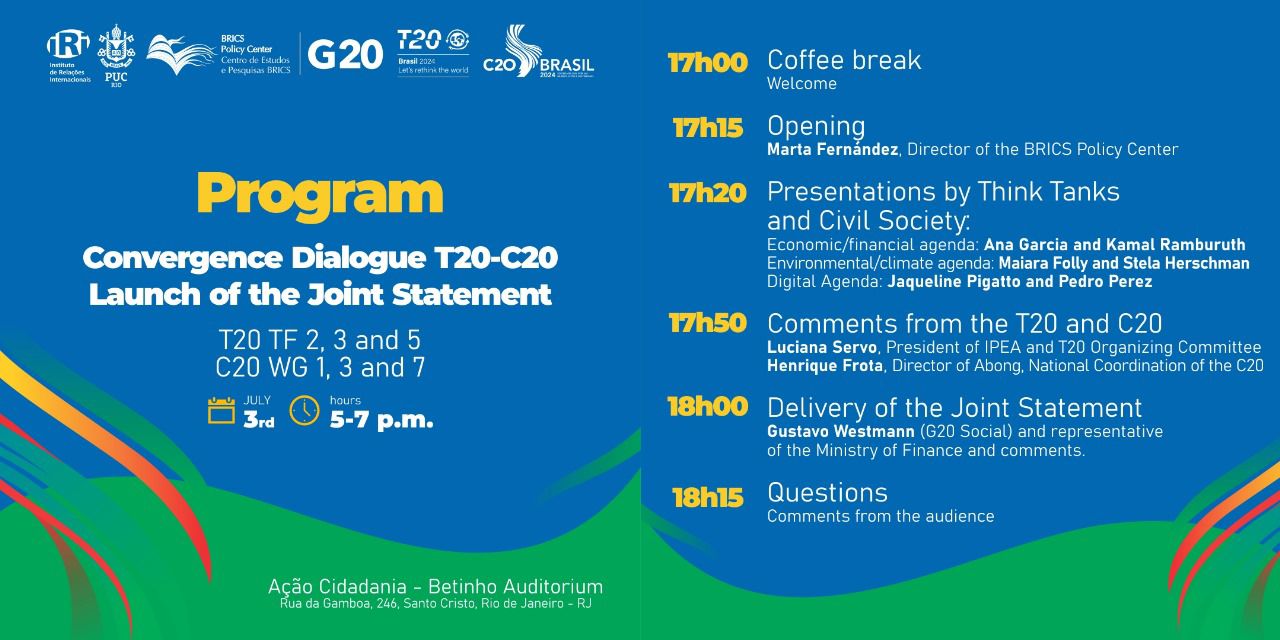 Schedule: Convergence Dialogue between T20 and C20 - brq